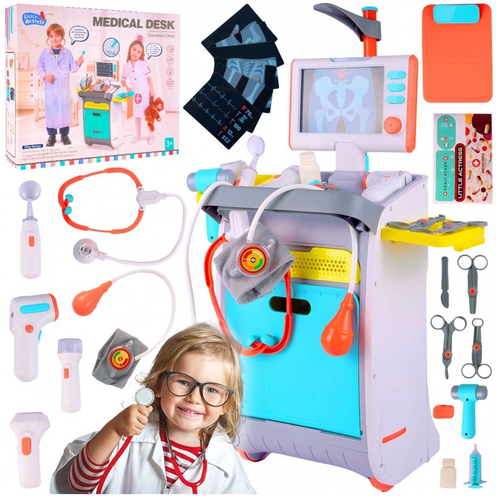 Set medical pentru copii Little Doctor Cart X-ray - eMAG.ro