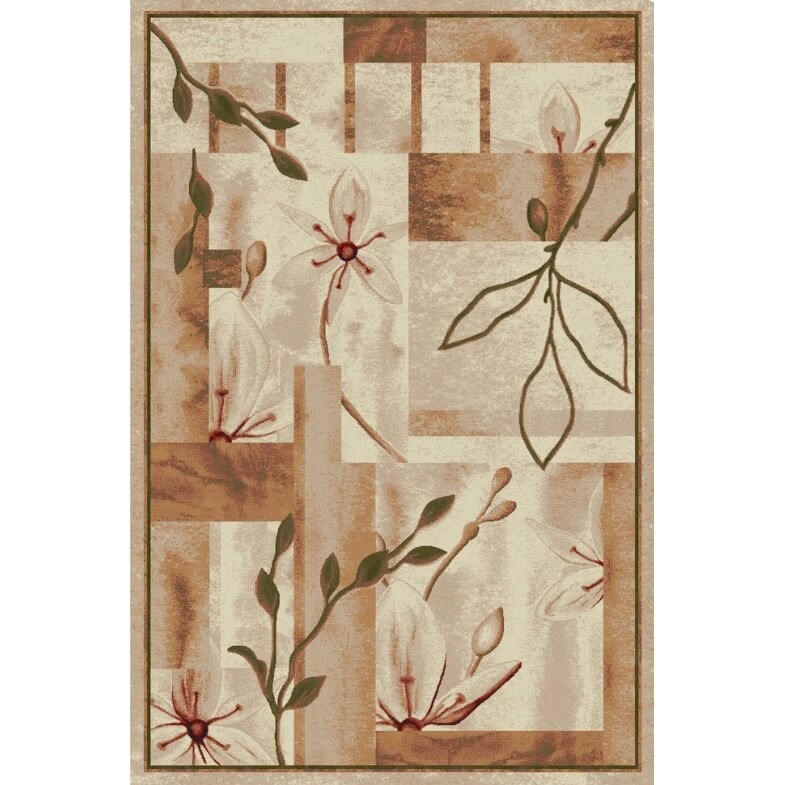 Covor Dreptunghiular, Model Lotos 1510, Crem/Bej Crem/Bej 60 x 110 ...