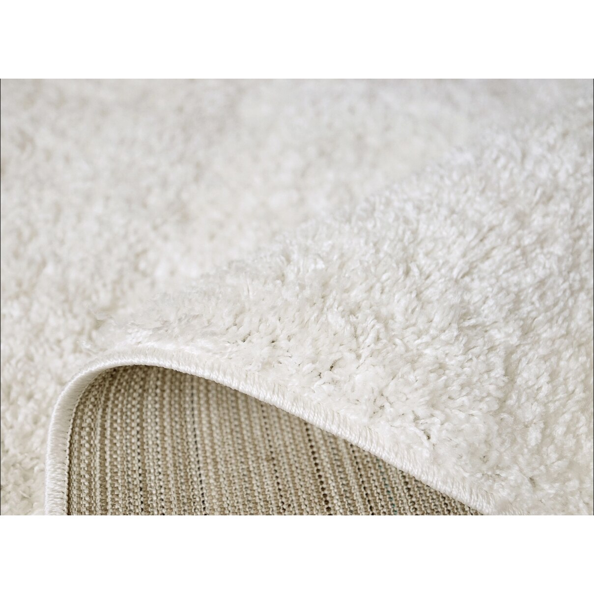 Covor Fantasy 12500, Covor Dreptunghiular Pufos, Alb Alb 60 x 110 - eMAG.ro