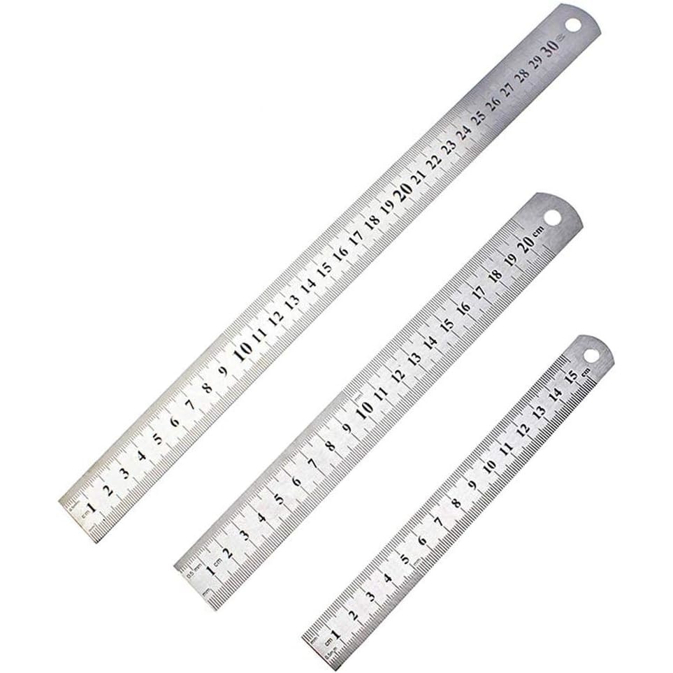Set 3 rigle, Inox, 15/20/30cm, Argintiu - eMAG.ro