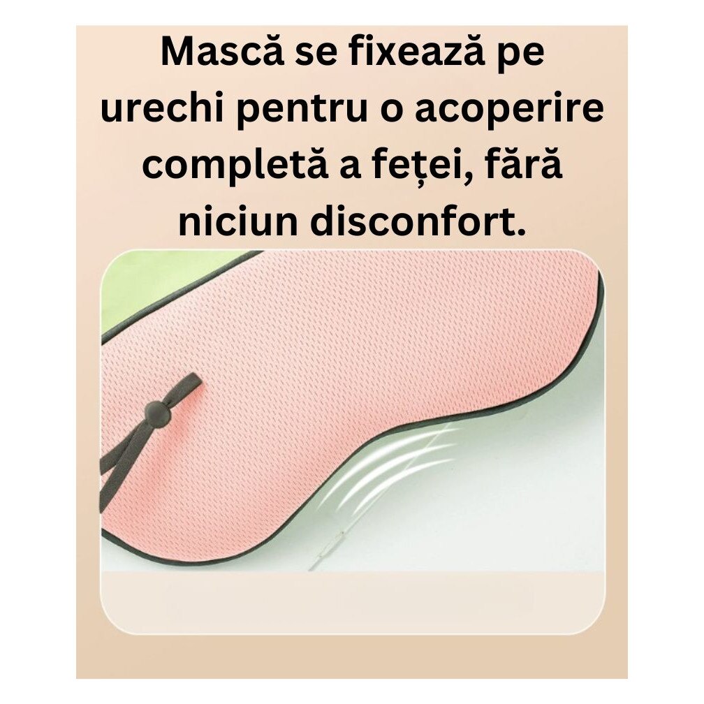 Masca de dormit pentru ochi, Jask, cu doua fete, calduroasa si ...