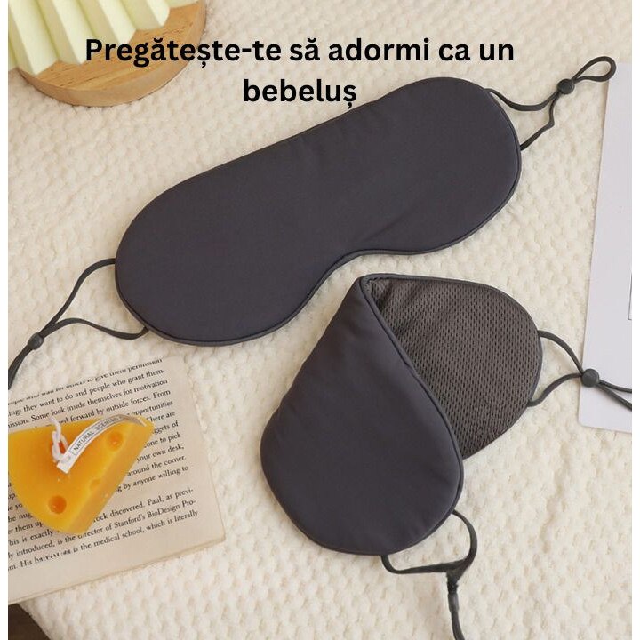 Masca de dormit pentru ochi, Jaskus®, cu doua fete, calduroasa si ...