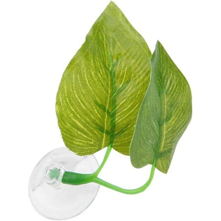 Planta artificiala acvariu, Plastic, Cu ventuza, Verde - eMAG.ro