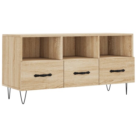 Dulap TV stejar sonoma vidaXL, 102x36x50 cm, lemn prelucrat, 24.7 kg ...