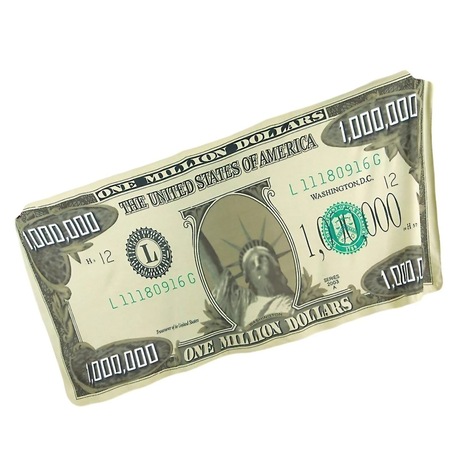 Patura de pat, Model Bancnota Dolar, Microfibra, 75 cm x 150 cm, pentru ...