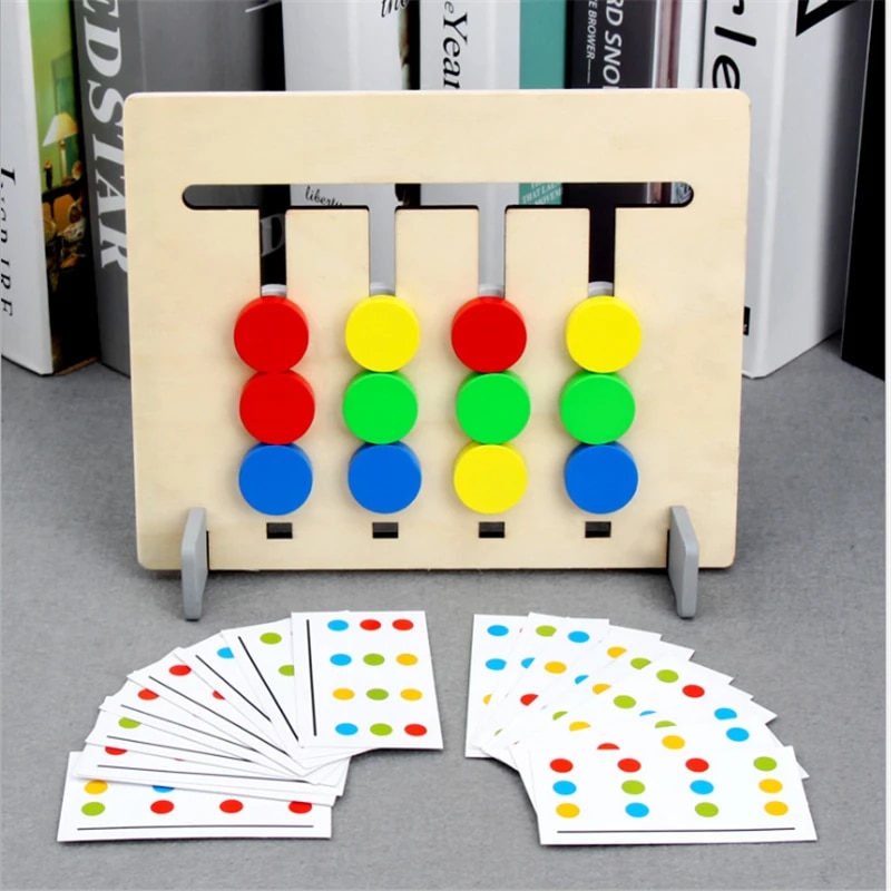 Joc Montessori, din lemn, Labirint Asociere Culori si Fructe, SARALMA ...