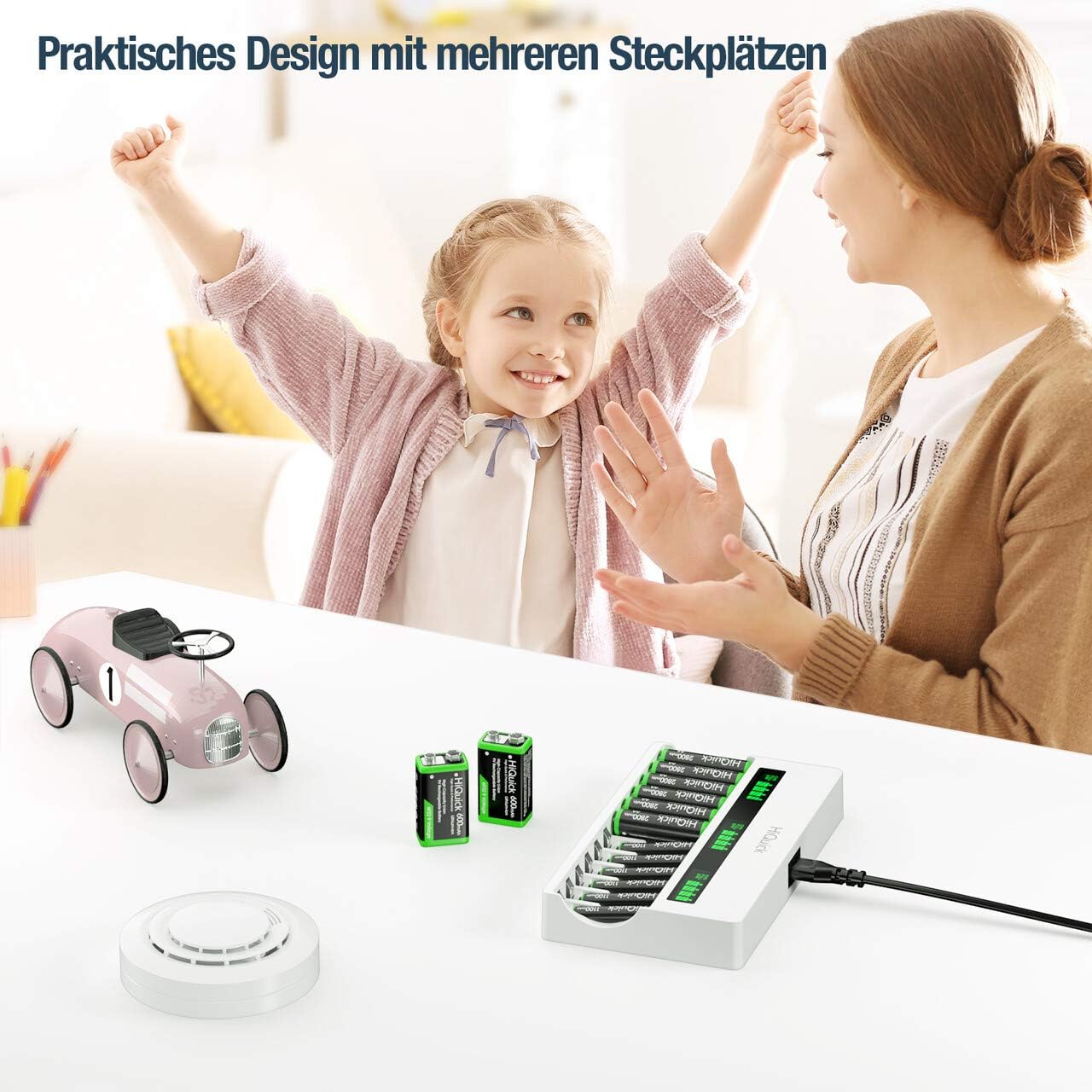 Incarcator Rapid pentru acumulatori Ni-Mh, AA, AAA, 9V, model C9028W ...