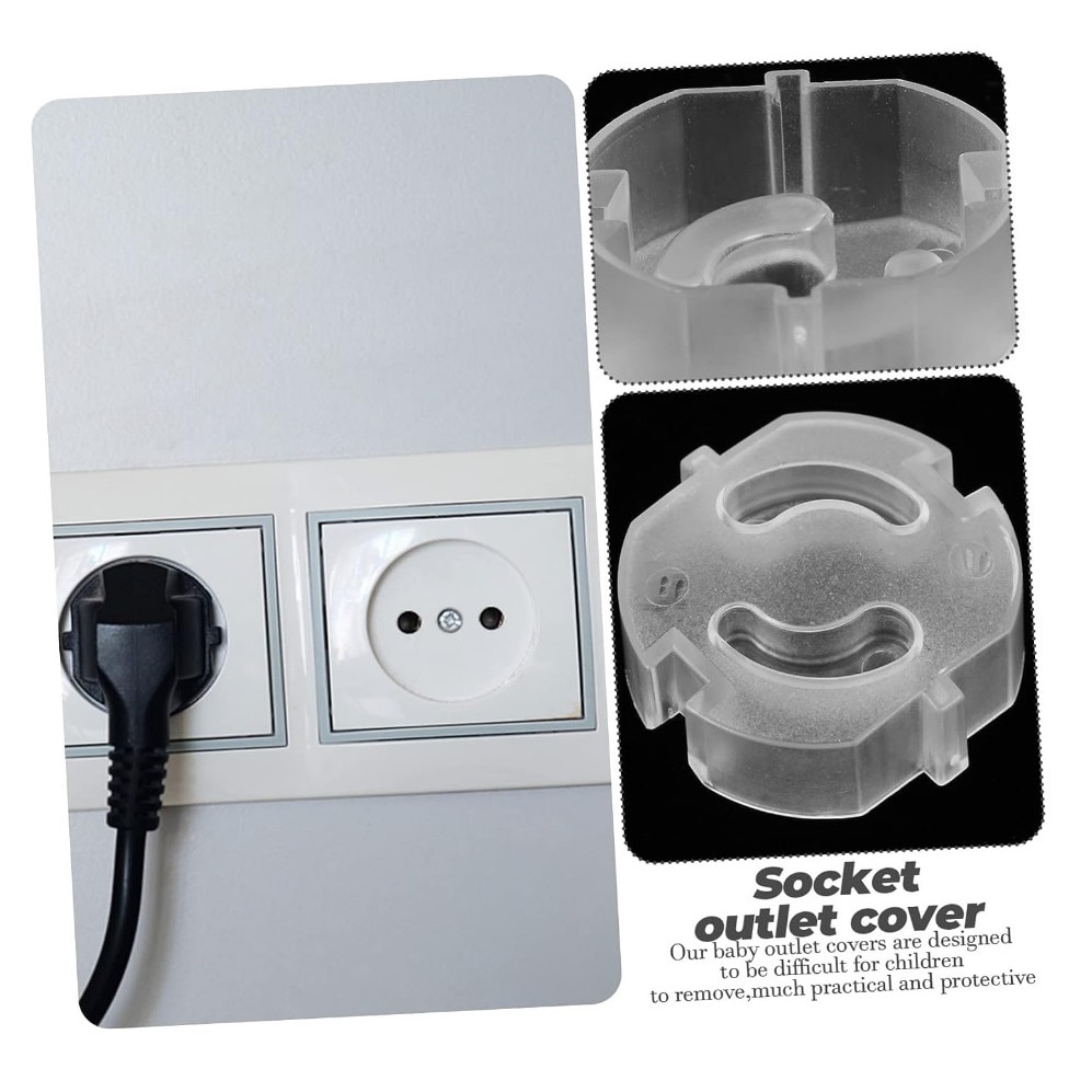 Set 6 bucati, protectie pentru prize, transparent mat - eMAG.ro