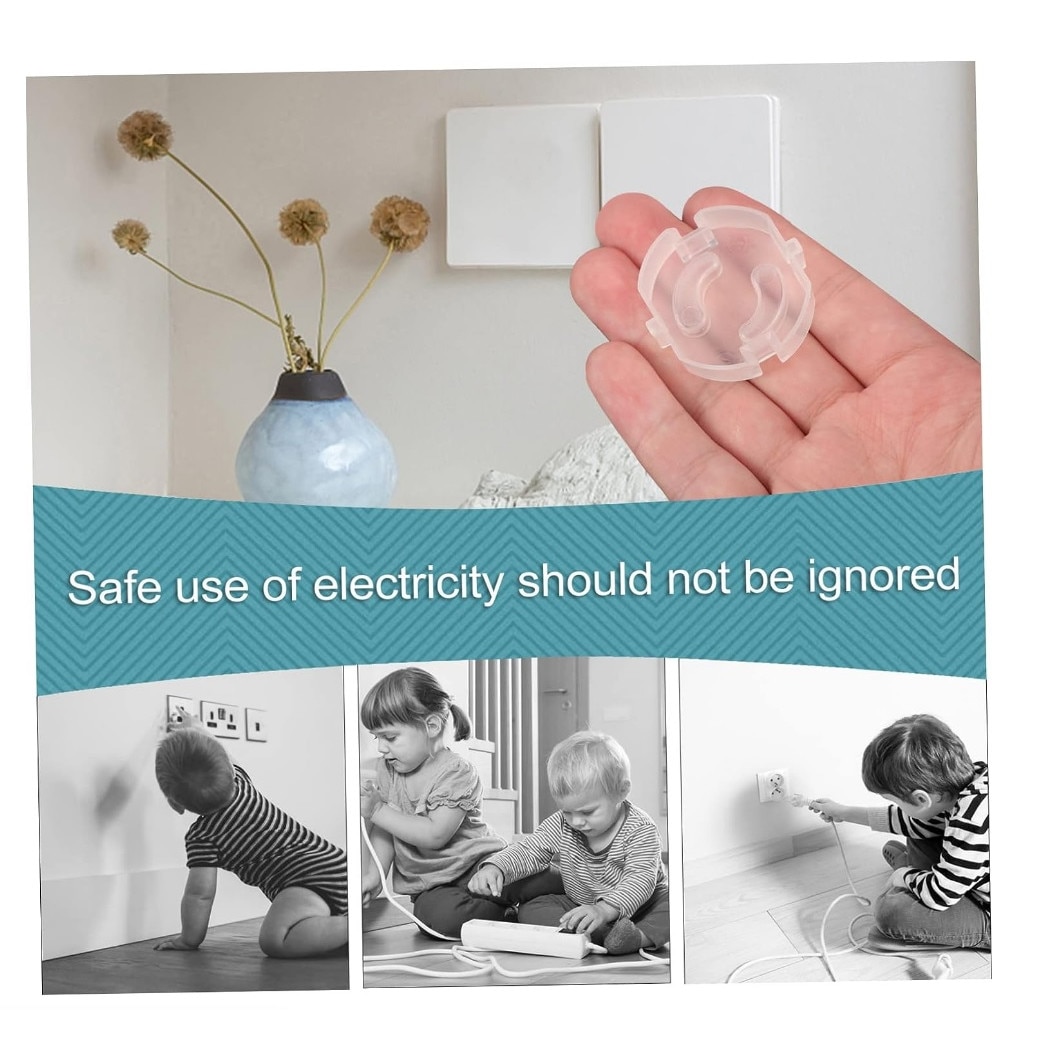 Set 6 bucati, protectie pentru prize, transparent mat - eMAG.ro