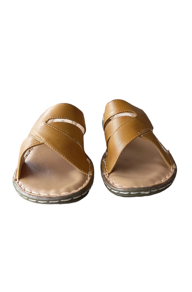 Slapi piele naturala, Stachurski, caramel - eMAG.ro