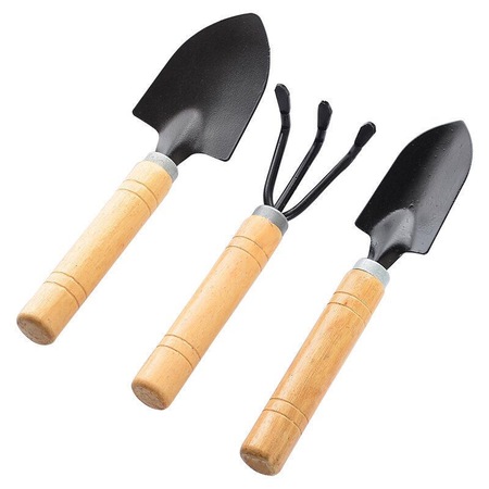 Set 3 scule de gradina lemn - eMAG.ro