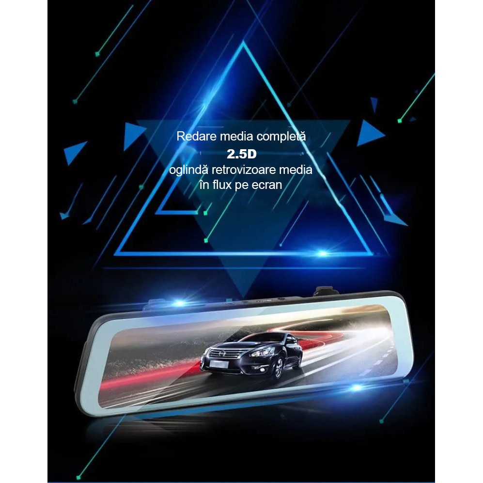 Camera Video Auto, Tip Oglinda Retrovizoare FULLHD 1080P, Ecran tactil ...