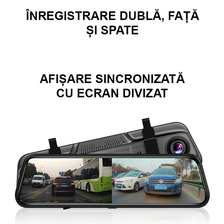 Camera Video Auto, Tip Oglinda Retrovizoare FULLHD 1080P, Ecran tactil ...