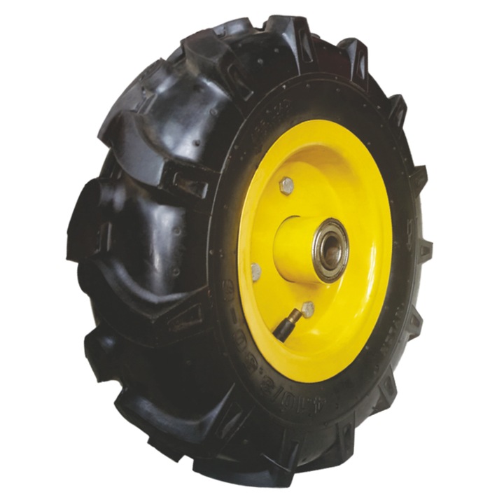 Roata completa pentru motocultor cu butuc, 350 mm x 4" - eMAG.ro