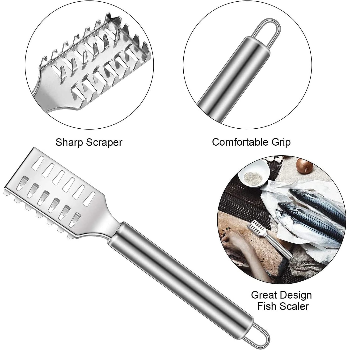 Set 3 Dispozitiv profesional pentru eviscerat si curatat solzi de peste ...