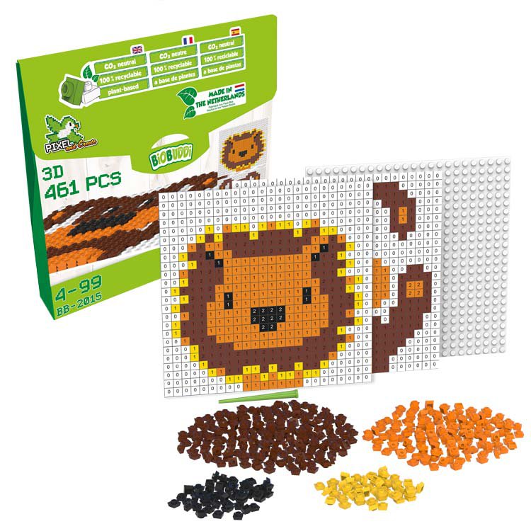 Cuburi Pixel din material ecologic -450 buc – Leu si caine - eMAG.ro