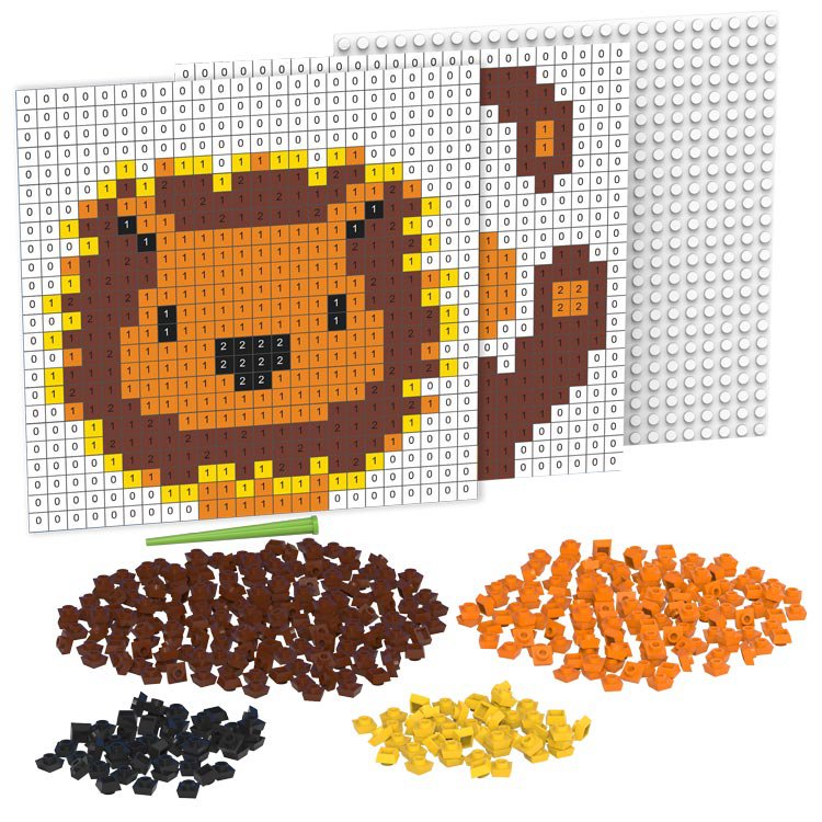 Cuburi Pixel din material ecologic -450 buc – Leu si caine - eMAG.ro