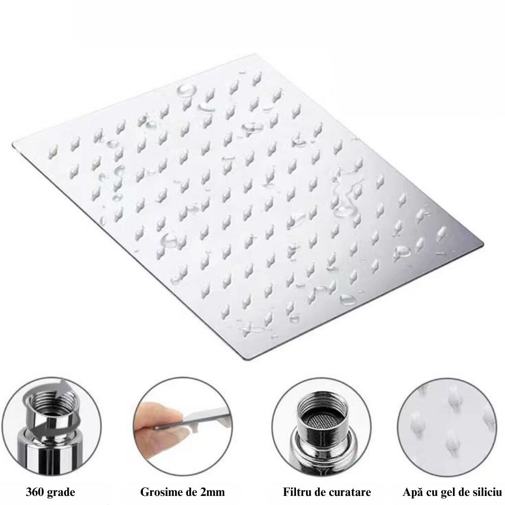 Coloana de dus 8 inch, Functie economisere apa, Brat de extensie ...
