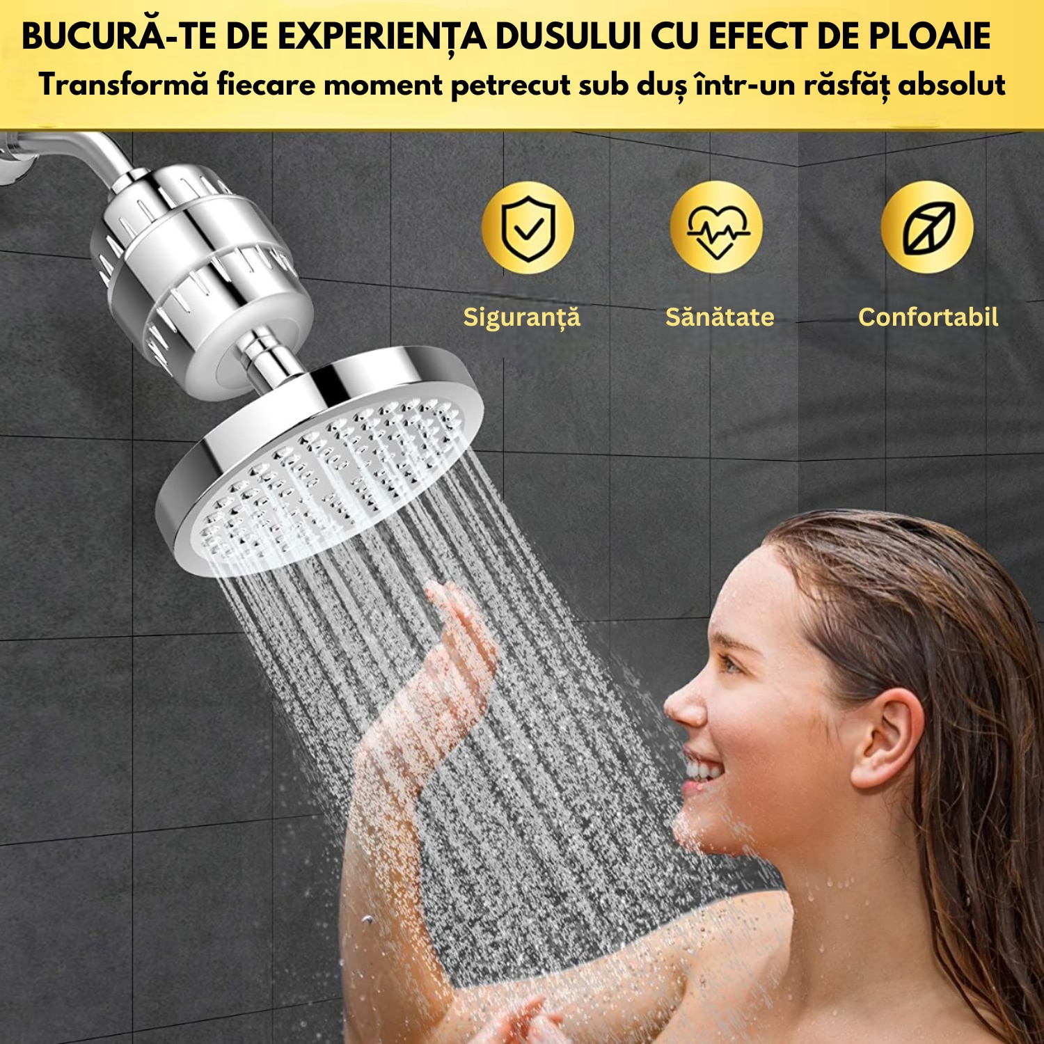 Cap de dus tip ploaie cu filtru de dus cu 20 etape elimina clorul si ...