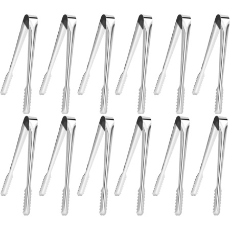 Set 12 mini clesti de bucatarie, Inox, 12.5 cm, Argintiu - eMAG.ro