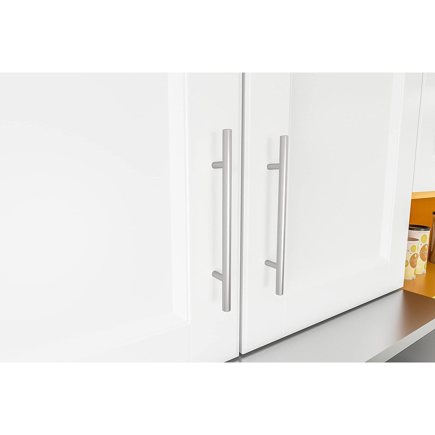 Set 5 manere mobilier, Inox, 128 mm, Argintiu - eMAG.ro