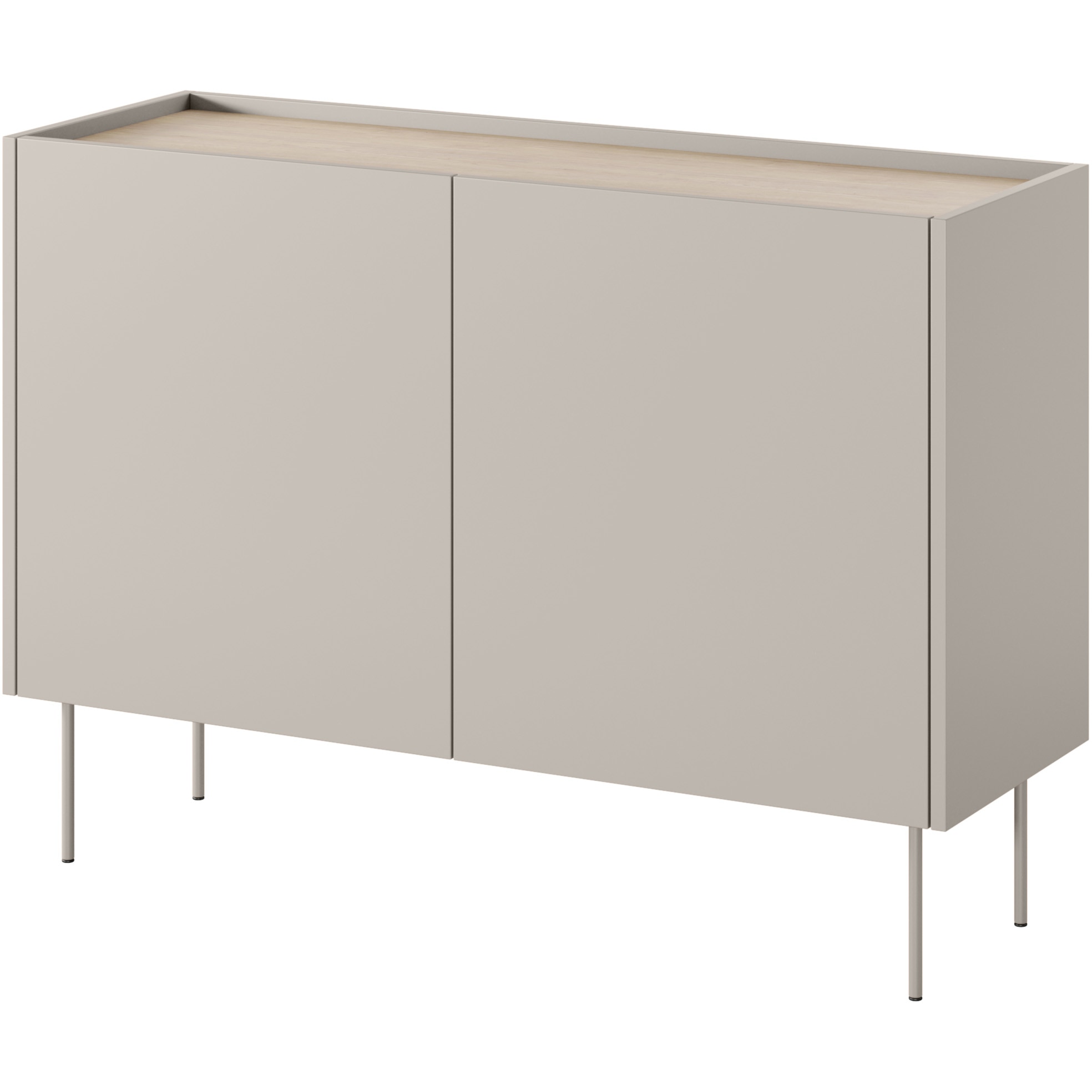 Bufet Woodmood Delia, 120x40x85 cm, 2 usi 2 sertare interioare, culoare ...