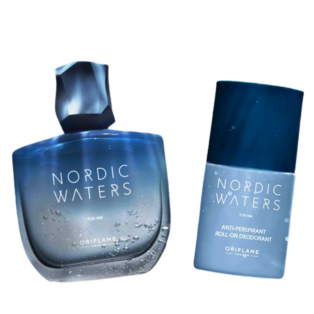 Комплект Eau de Parfum за него Nordic Waters, 75 ml и Дезодорант рол-он ...