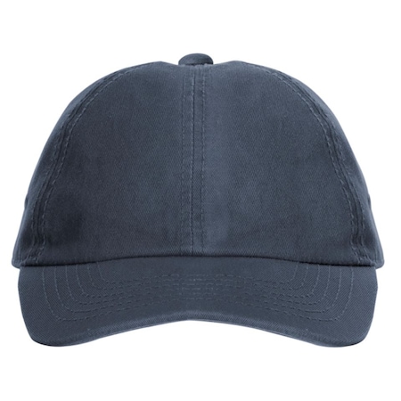 Sapca casual in 6 panouri, nuanta denim cu ochi metalici si elemente de ...