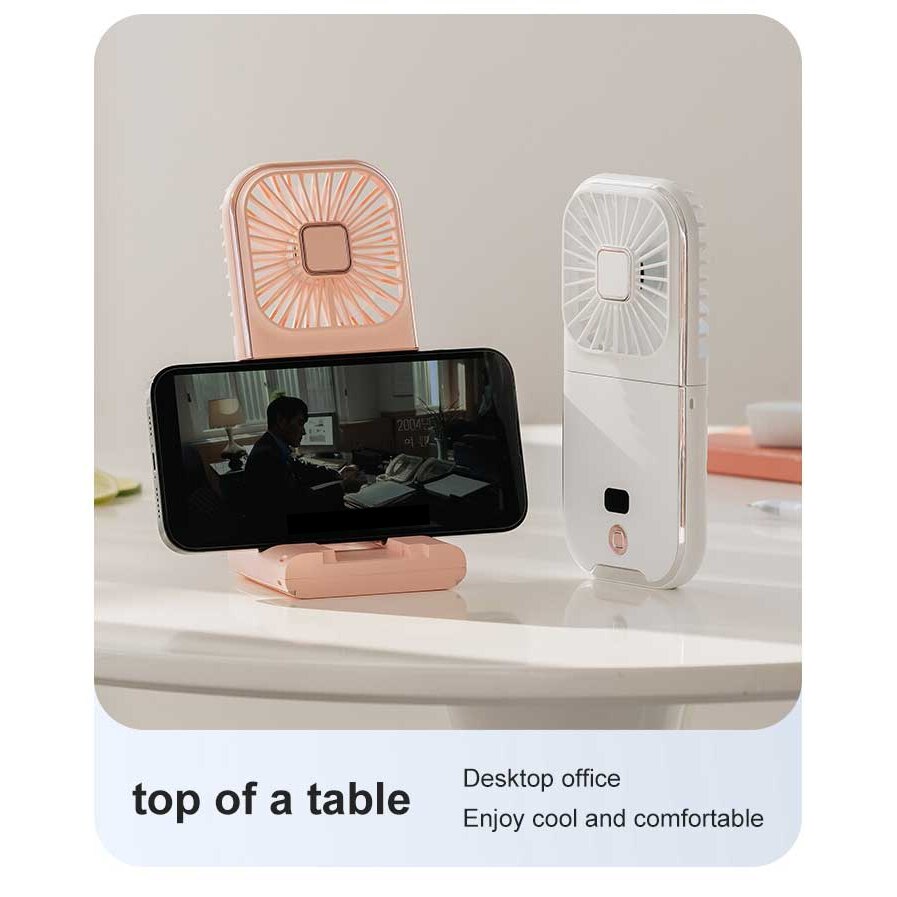 Mini Ventilator Portabil, 3000 mA, 4 Trepte de Viteza, USB, Cu Functie ...