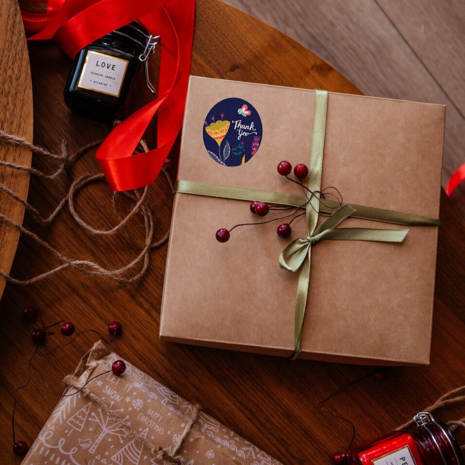 Sticker autocolant, rola 500 etichete, Thank You, diametru 2.5 cm - eMAG.ro