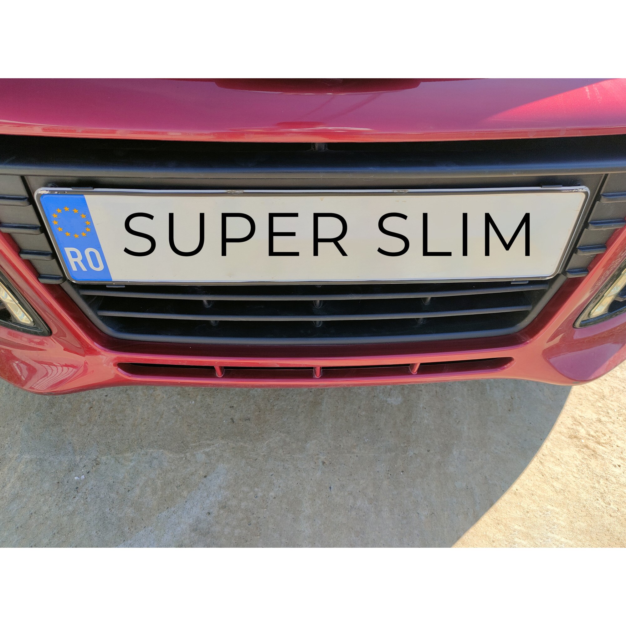 Set suport placute numar inmatriculare auto Super Slim - 4 bucati ...