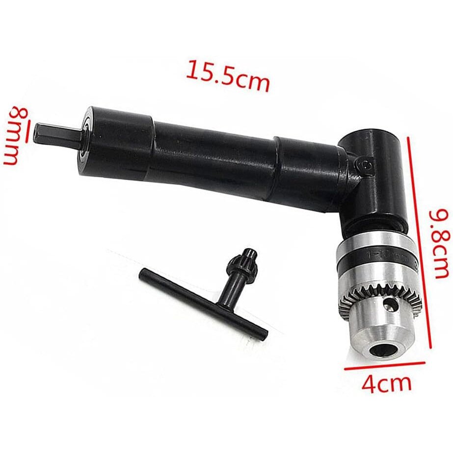 Set Adaptor burghiu + Cheie mandrina, Fier/Aliaj de aluminiu, Negru ...