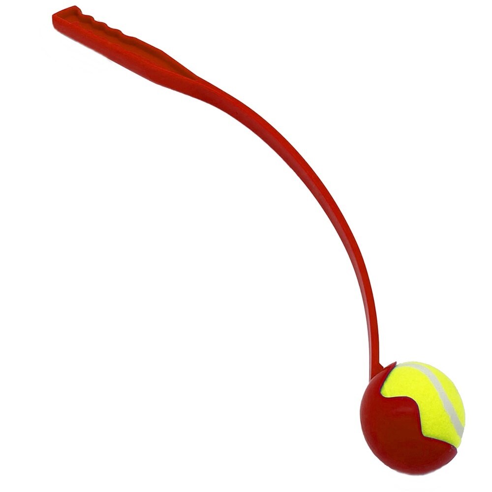 Aruncator de mingi pentru caini, rosu, 49 cm, PA9274 - eMAG.ro