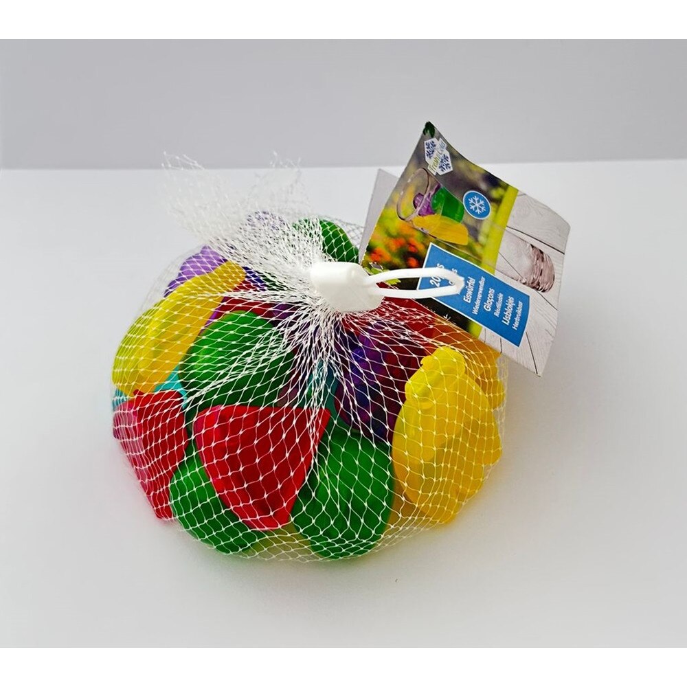 Set 20 cuburi de gheata in forma de fructe, reutilizabile, multicolor ...