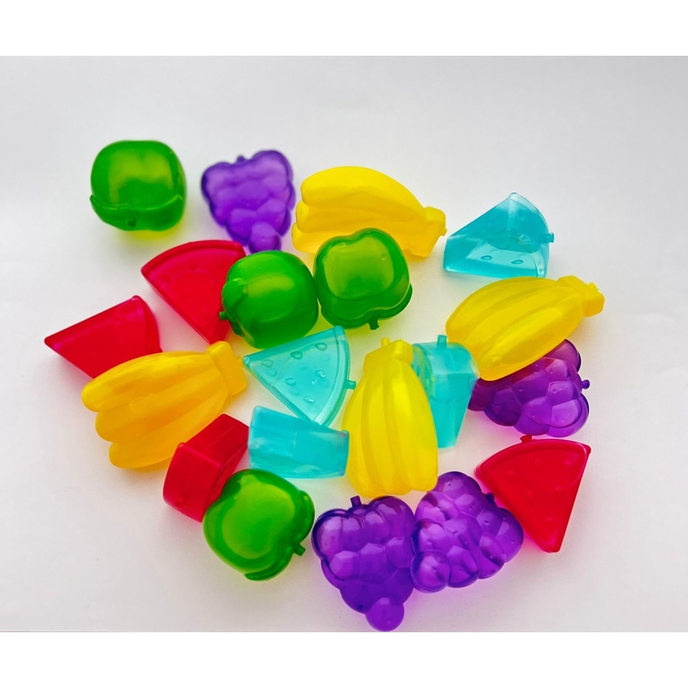 Set 20 cuburi de gheata in forma de fructe, reutilizabile, multicolor ...