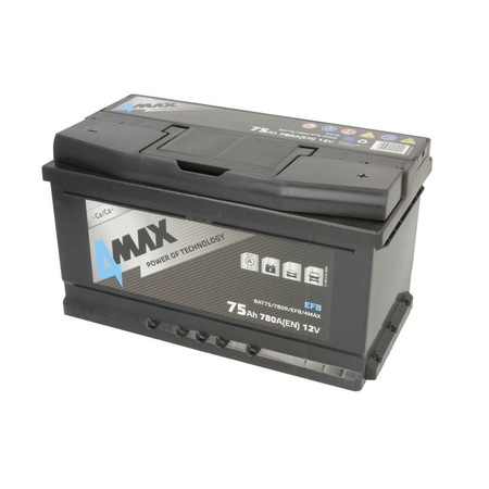 Acumulator 4MAX 12V 75Ah/780A START&STOP EFB (R+ standard) 315x175x175 ...