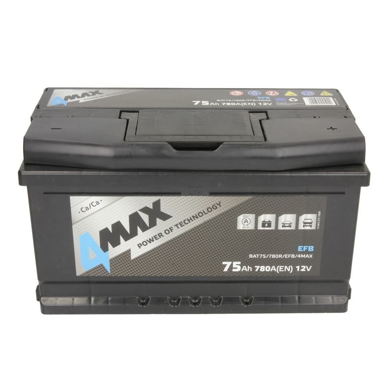 Acumulator 4MAX 12V 75Ah/780A START&STOP EFB (R+ standard) 315x175x175 ...