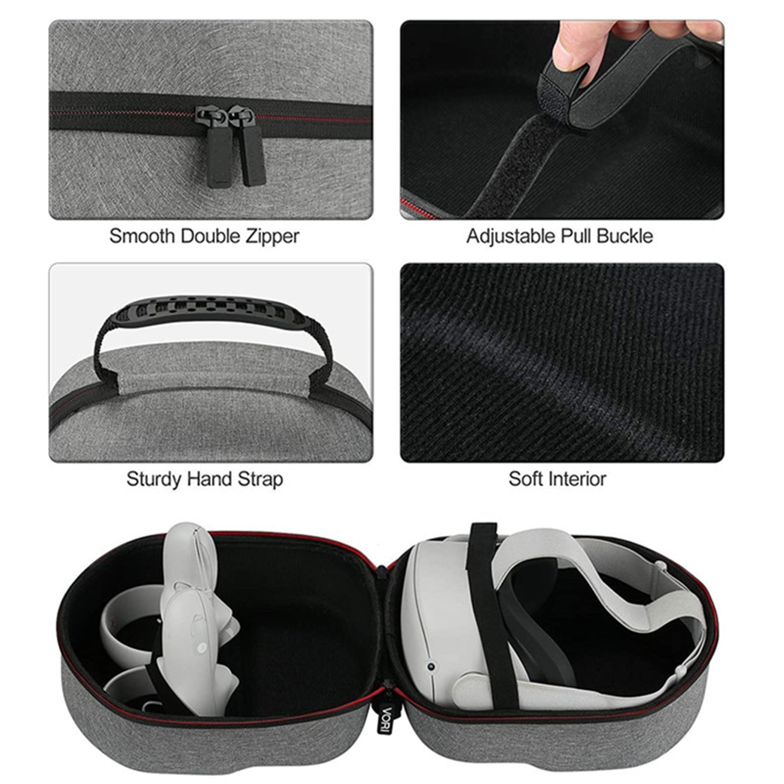 Cutie pentru transport pentru ochelari VR Oculus Quest 2, Darklove, Cu ...