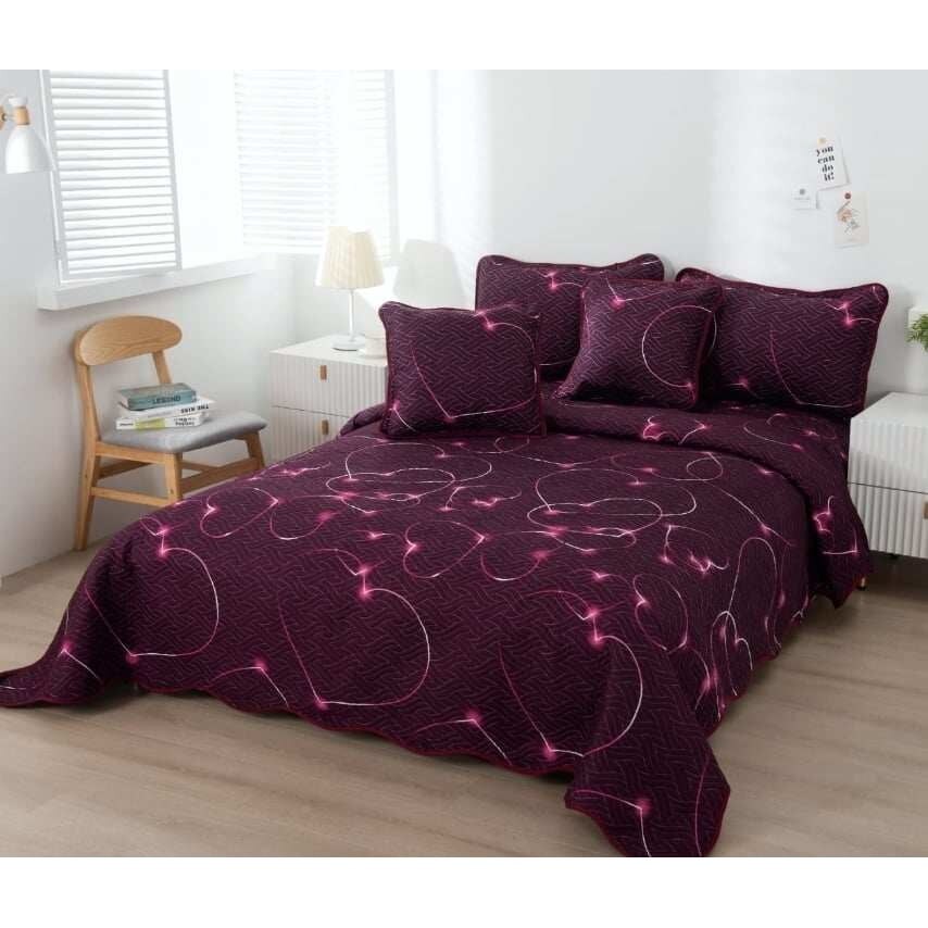 Cuvertura de Pat, 5 Piese, Bumbac Finet, 230 x 250 cm, CF029 - eMAG.ro