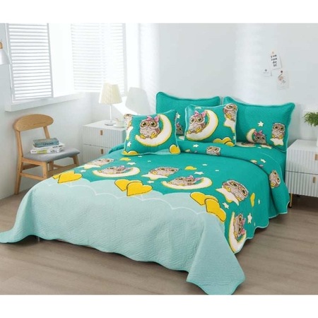 Cuvertura de Pat, 5 Piese, Bumbac Finet, 230 x 250 cm, CF035 - eMAG.ro