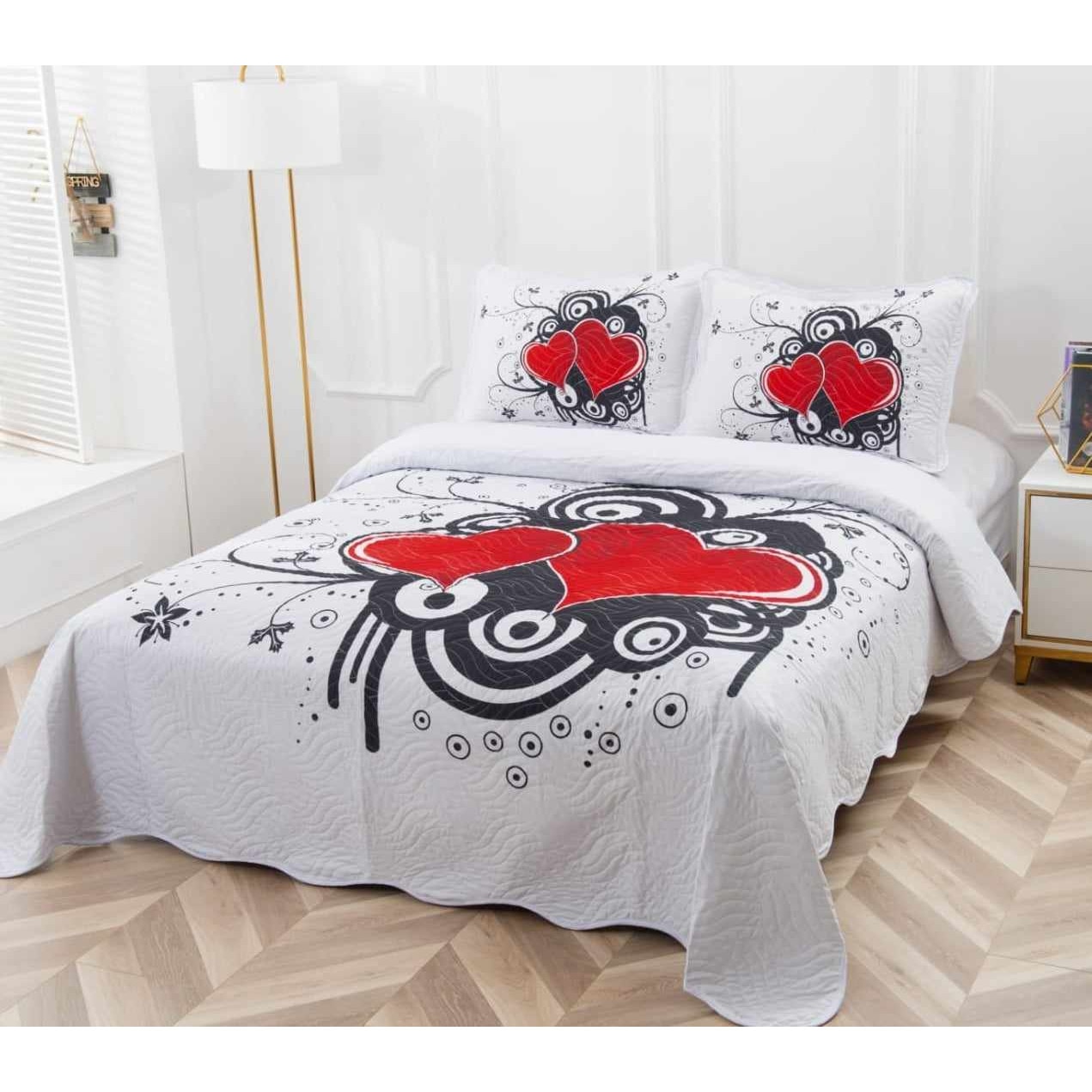 Cuvertura de Pat, Finet, 3 Piese, 230 x 250 cm, CP006 - eMAG.ro