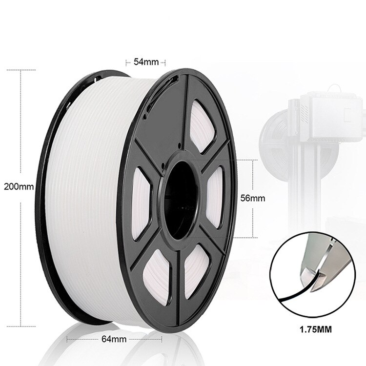 Filament 3D, Negru/Alb, 1kg - eMAG.ro