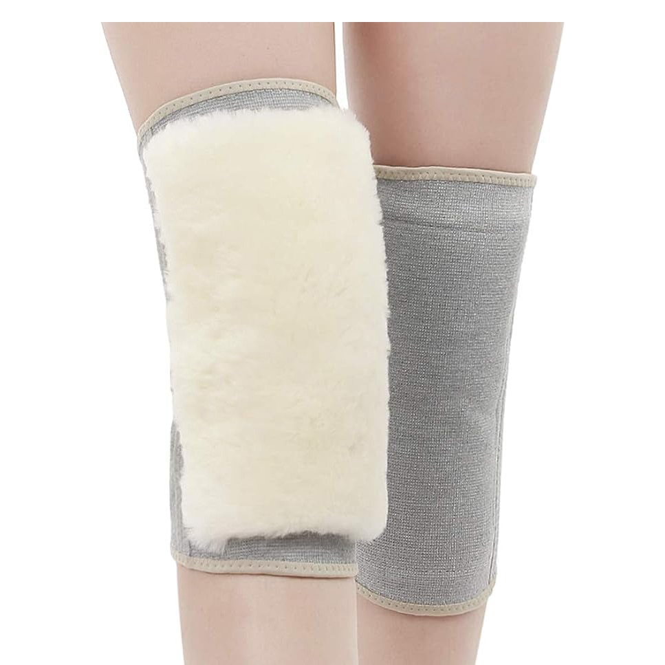 Genunchiere de protectie frigului, AEWOYAD, Poliester/Casmir, Gri, XL ...