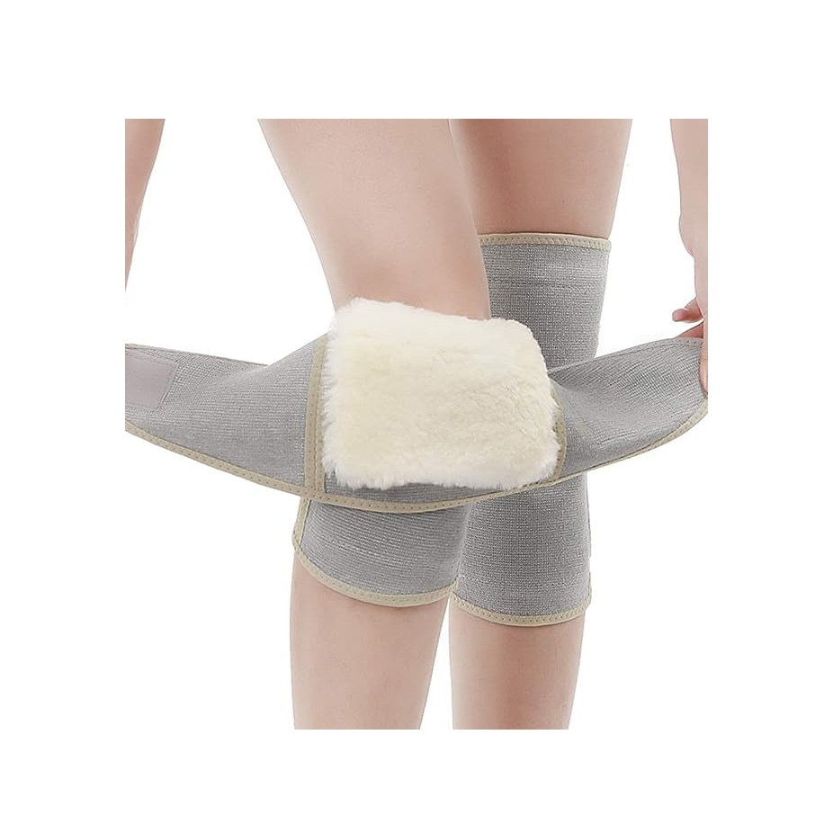Genunchiere de protectie frigului, AEWOYAD, Poliester/Casmir, Gri, XL ...
