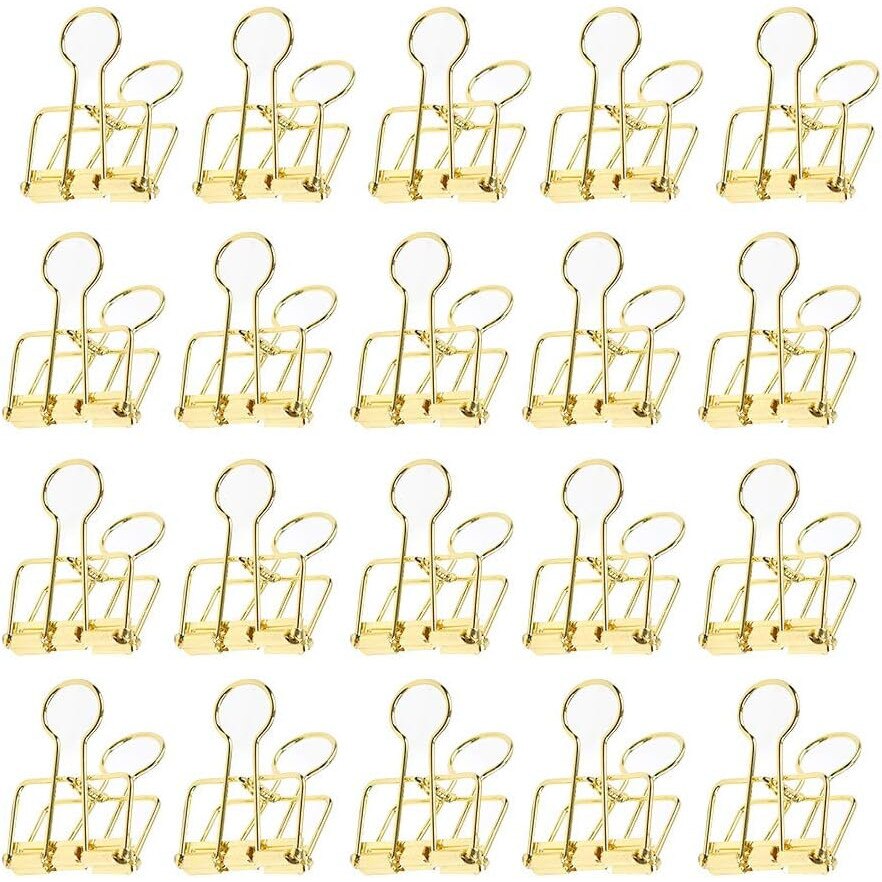 Set 10 clipsuri birou multifunctionale, Otel, 33 mm, Auriu - eMAG.ro