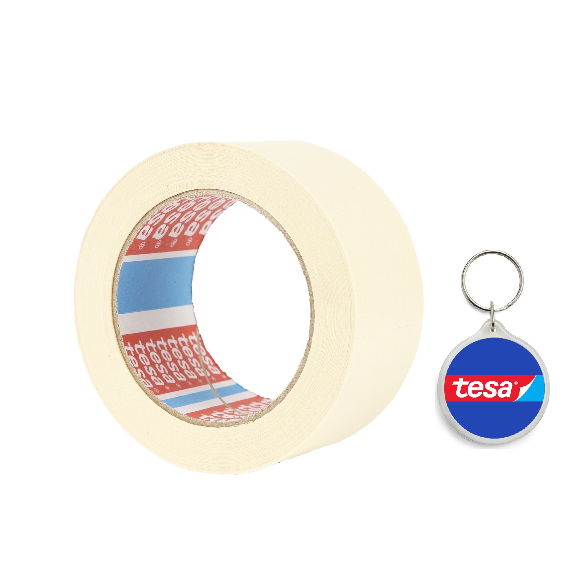 Set banda de mascare 50 mm x 50 m si breloc Tesa - eMAG.ro