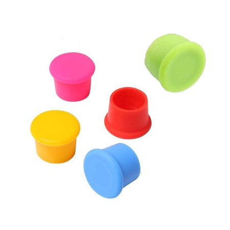 Set capace silicon pentru sticle de bere sau suc, BOMSTOM, 5 bucati ...