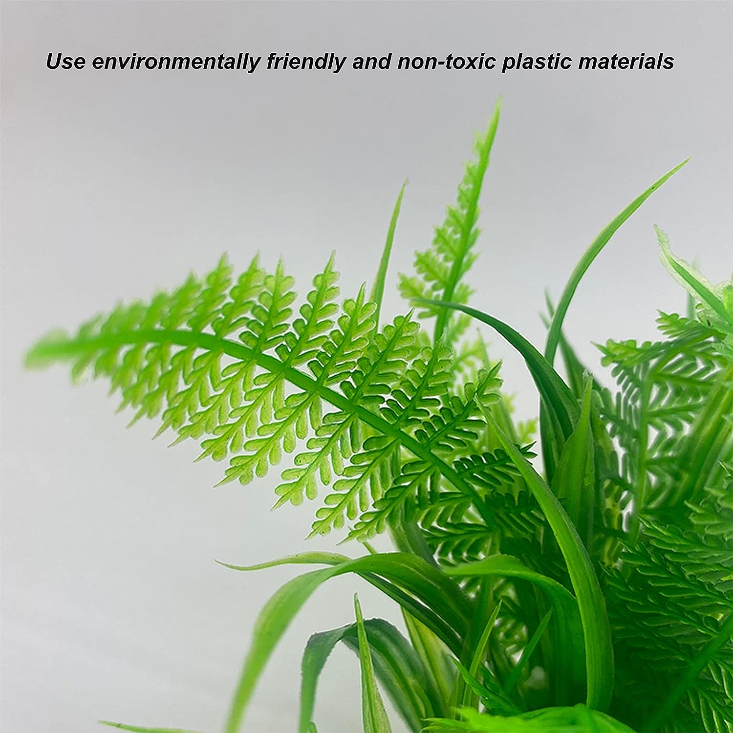 Set 6 plante artificiale mari de acvariu din plastic, Verde, 8 x 5 x 14 ...