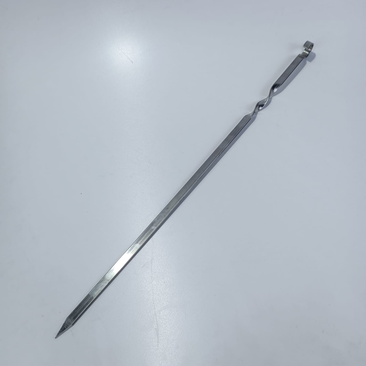 Tepusa Pentru Frigarui cu Inel Din Otel Inoxidabil, 60 cm, Argintiu ...