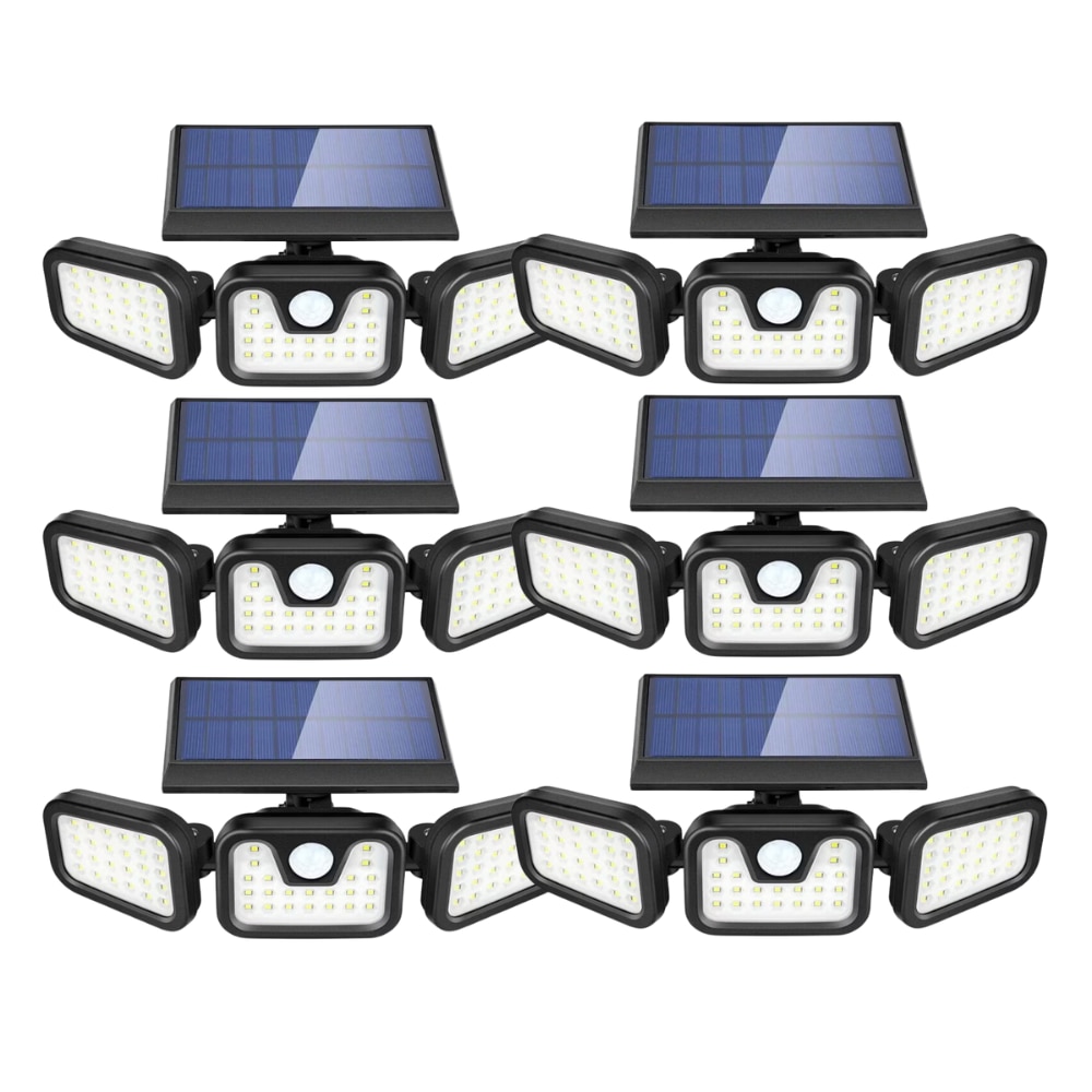 Set 6 Lampi Solare Triple cu Panou Solar Incorporat 74 LED SMD ...